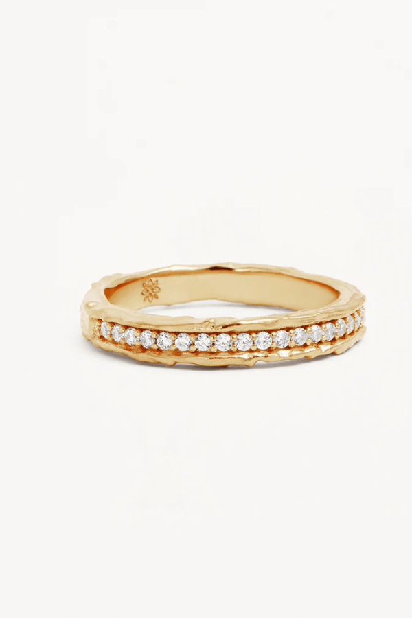 By Charlotte | 18k Gold Vermeil Gold Sunkissed Horizon Ring | Girls with Gems