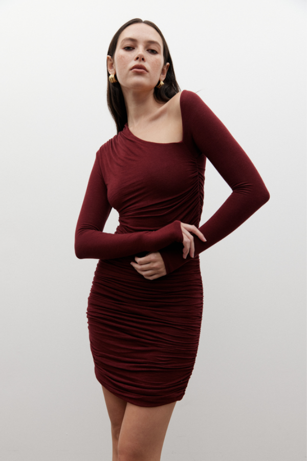 Bayse | Femi Mini Dress Wine | Girls with Gems