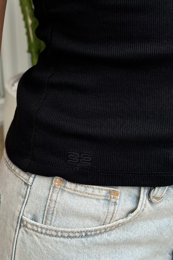 Sneaky Link | Amy Twist Tank Black | Girls With Gems - Girls with Gems