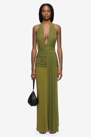 Cassis Drape Maxi Dress Fern — Maxi Dresses | Girls with Gems