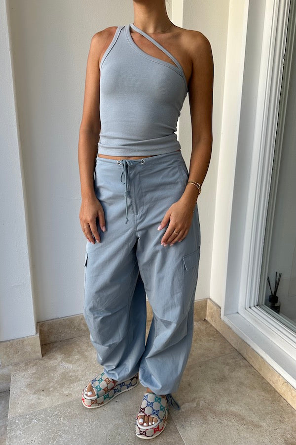 Sneaky Link | Cargo Link Pants Dusty Blue | Girls With Gems