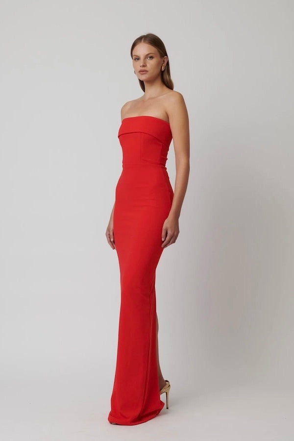 Effie Kats | Monroe Gown Red | Girls with Gems - Girls With Gems